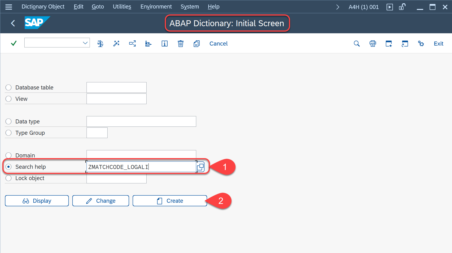 DDIC - MatchCode - Logali Group