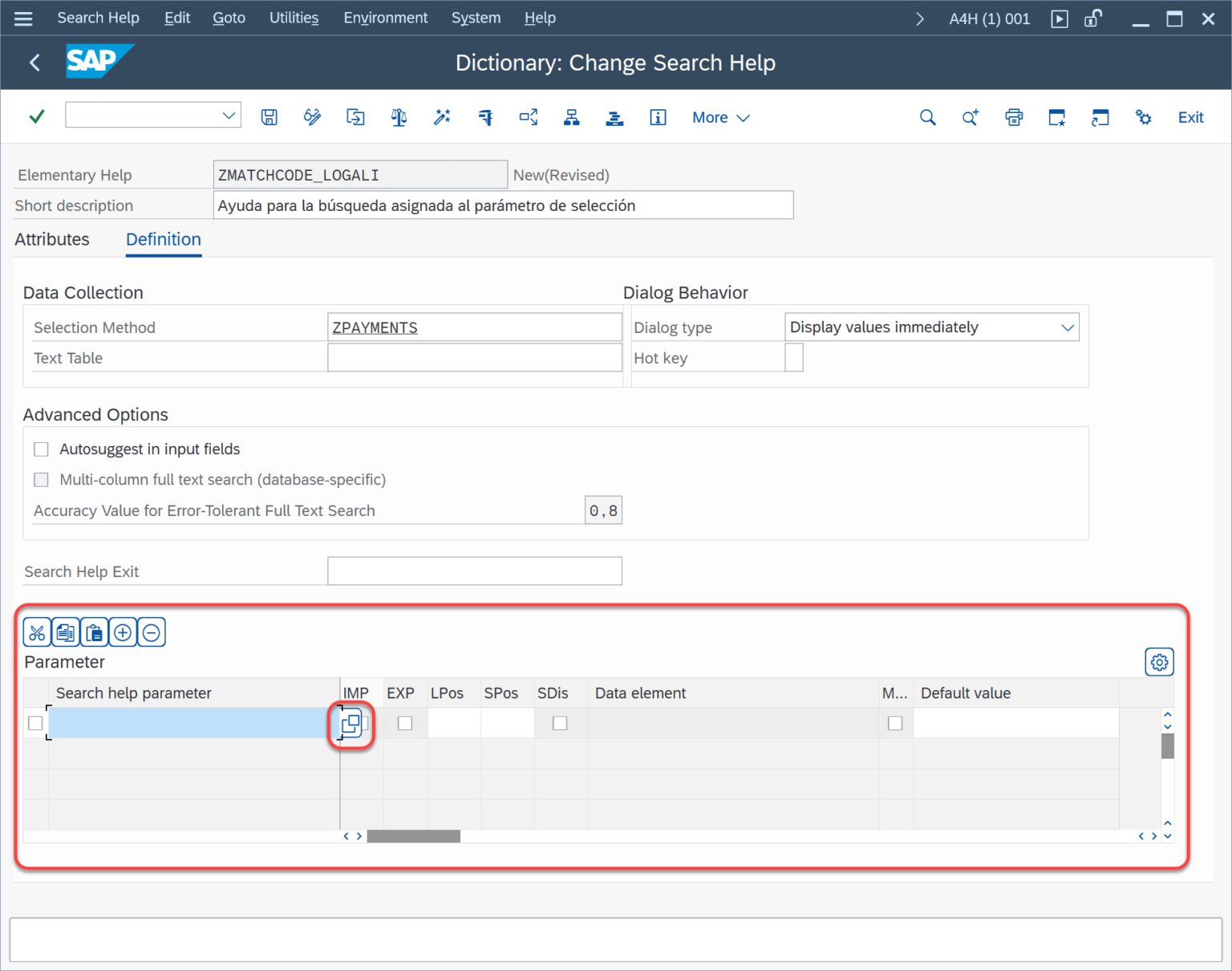 DDIC - MatchCode - Logali Group