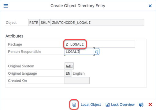 DDIC – MatchCode – Logali Group