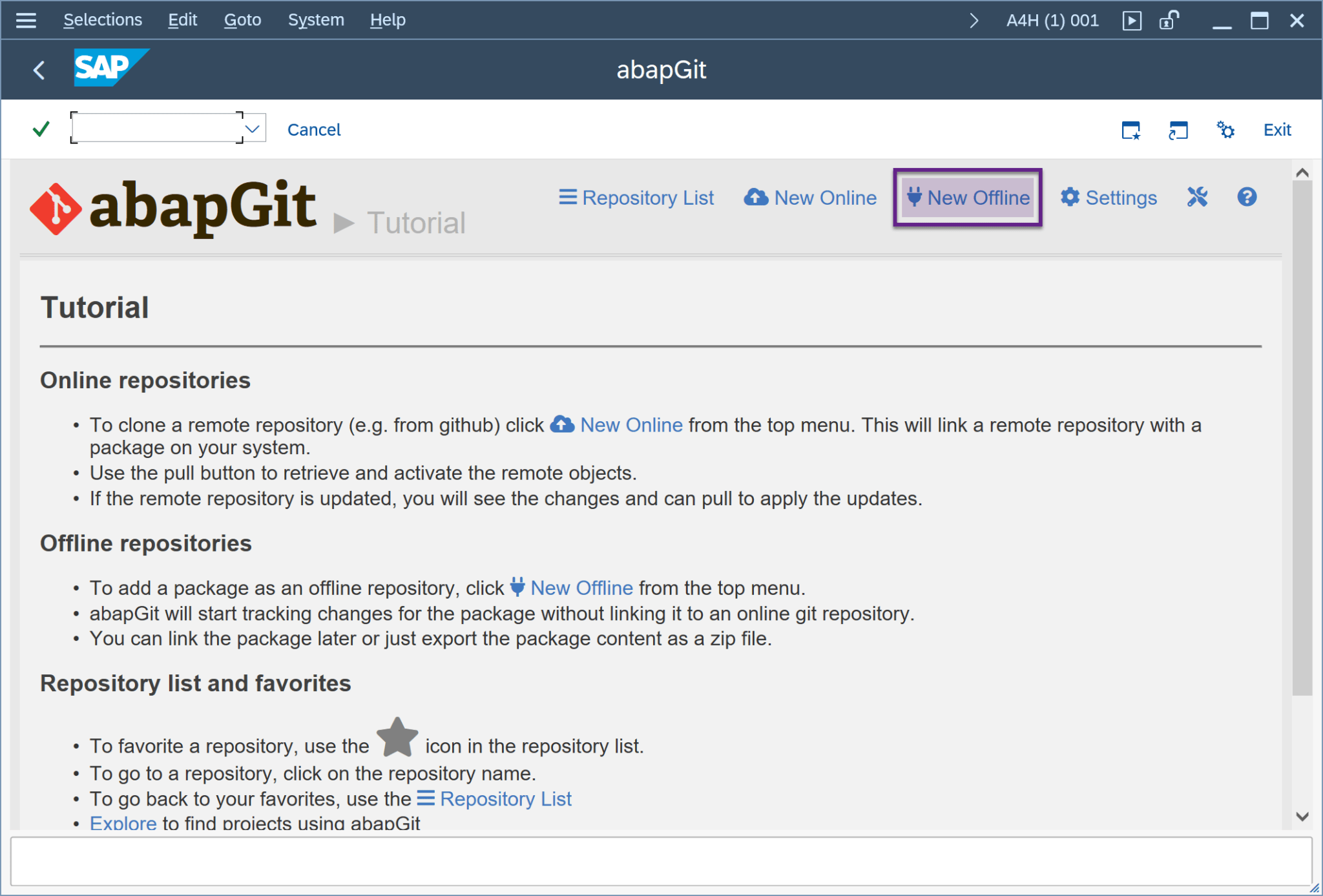 AbapGit - Offline projects - Logali Group