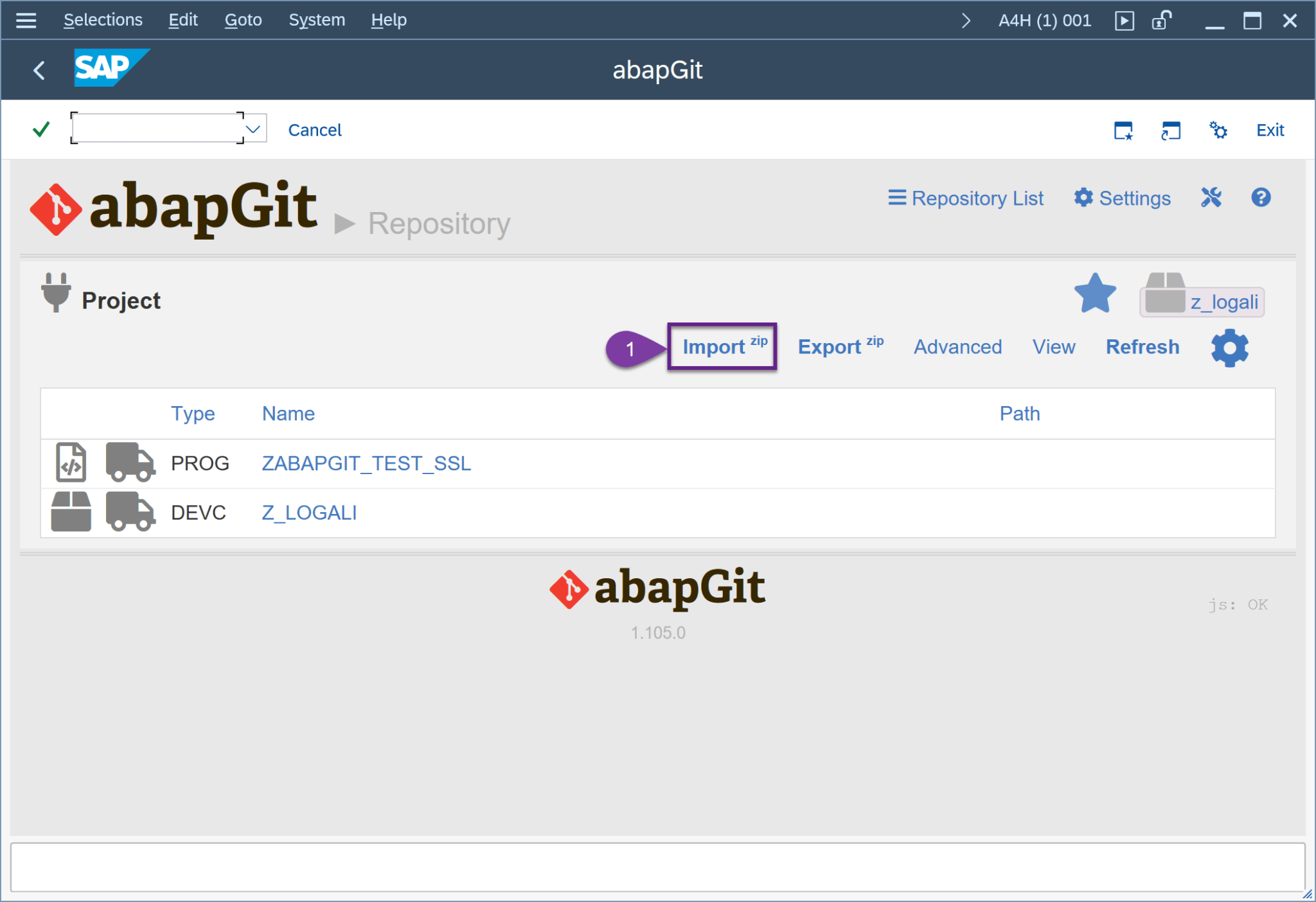 AbapGit - Offline projects - Logali Group