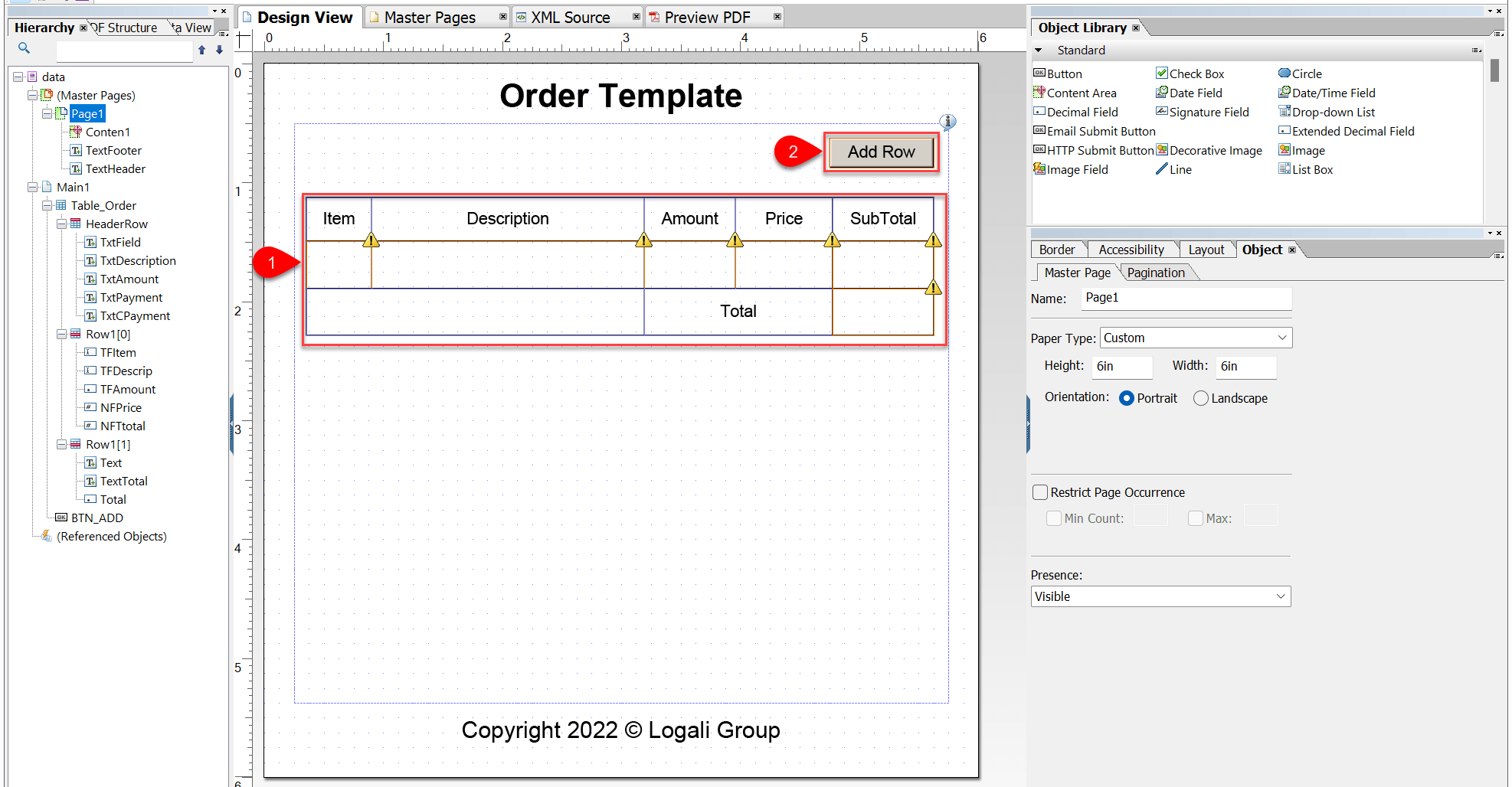 SAP Adobe Forms Order Template - Logali Group