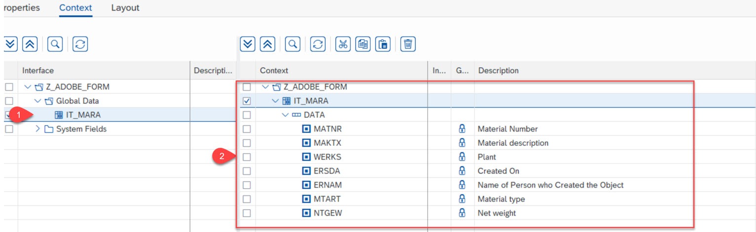 SAP Adobe Forms - Table Object - Logali Group