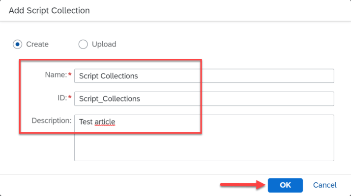 Create Script Collection - Logali Group