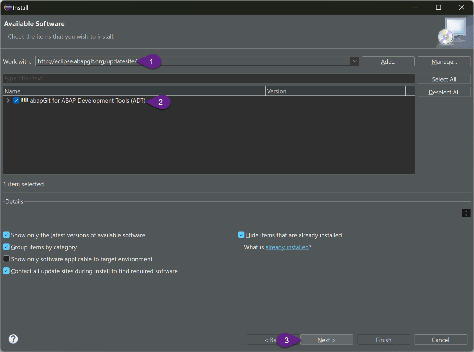Configuración abapGit desde Eclipse